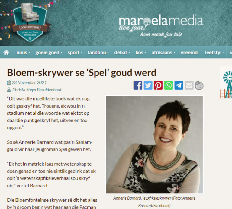 Nuus & Resensies - Annerle Barnard